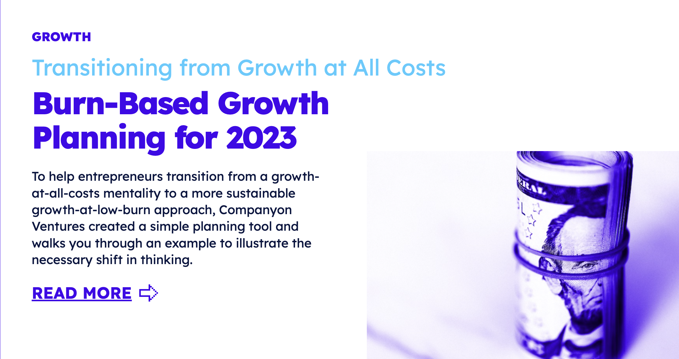 Burn-Based Growth Planning for 2023 - Companyon Ventures